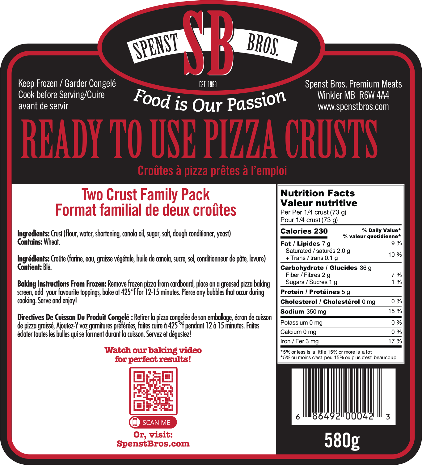 Pizza Crusts | Spenst Bros. Premium Meats
